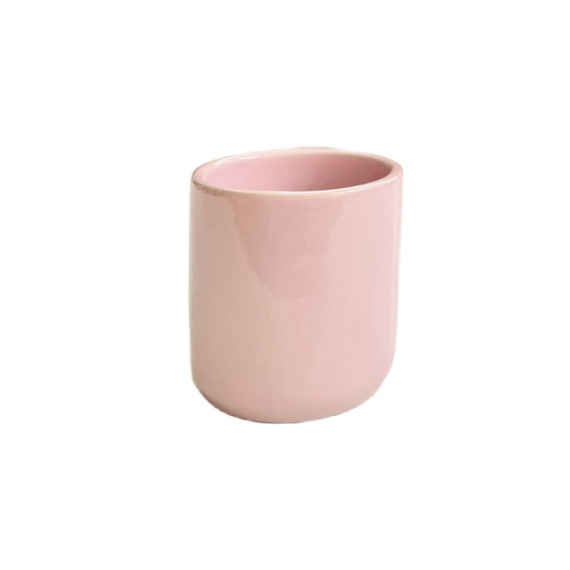 Mok 2,5 dl zonder oor roze cylindervormig | Kleuroptafel – kleuroptafel